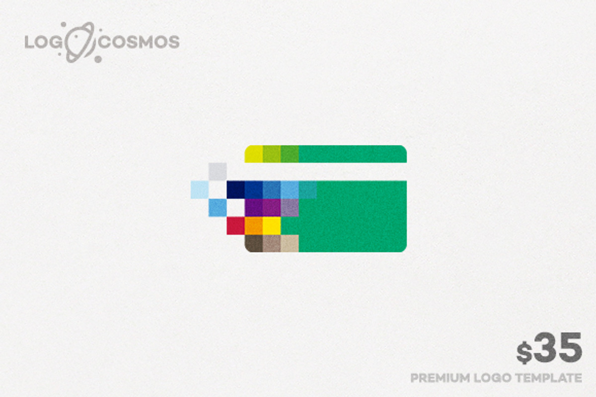 Pixel Card Logo, a Branding & Logo Template by Mauro Bertolino