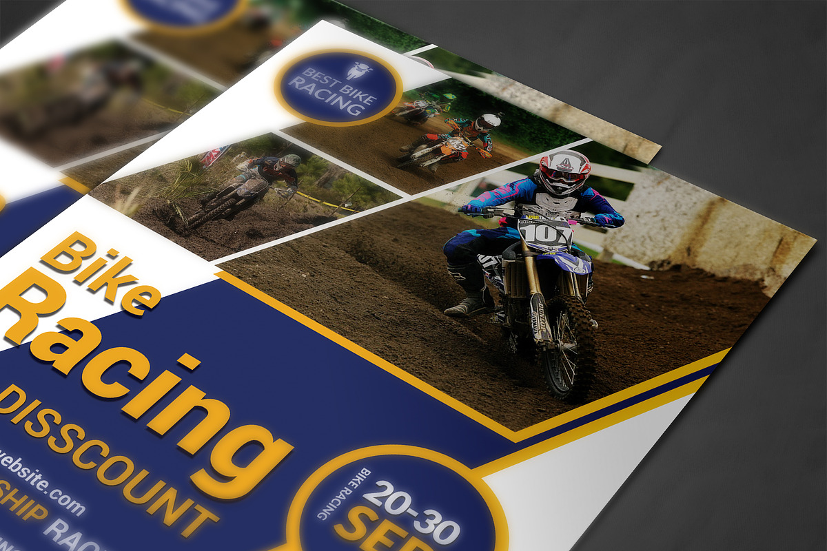 Bike Racing Flyer Template, a Flyer Template by AfzaalGraphics