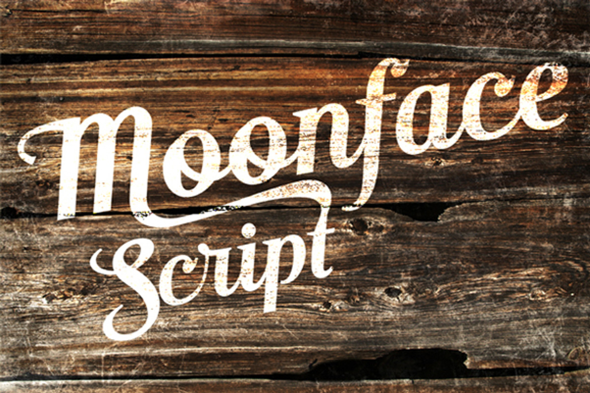 Moonface Script, a Script Font by TypeFaith Fonts