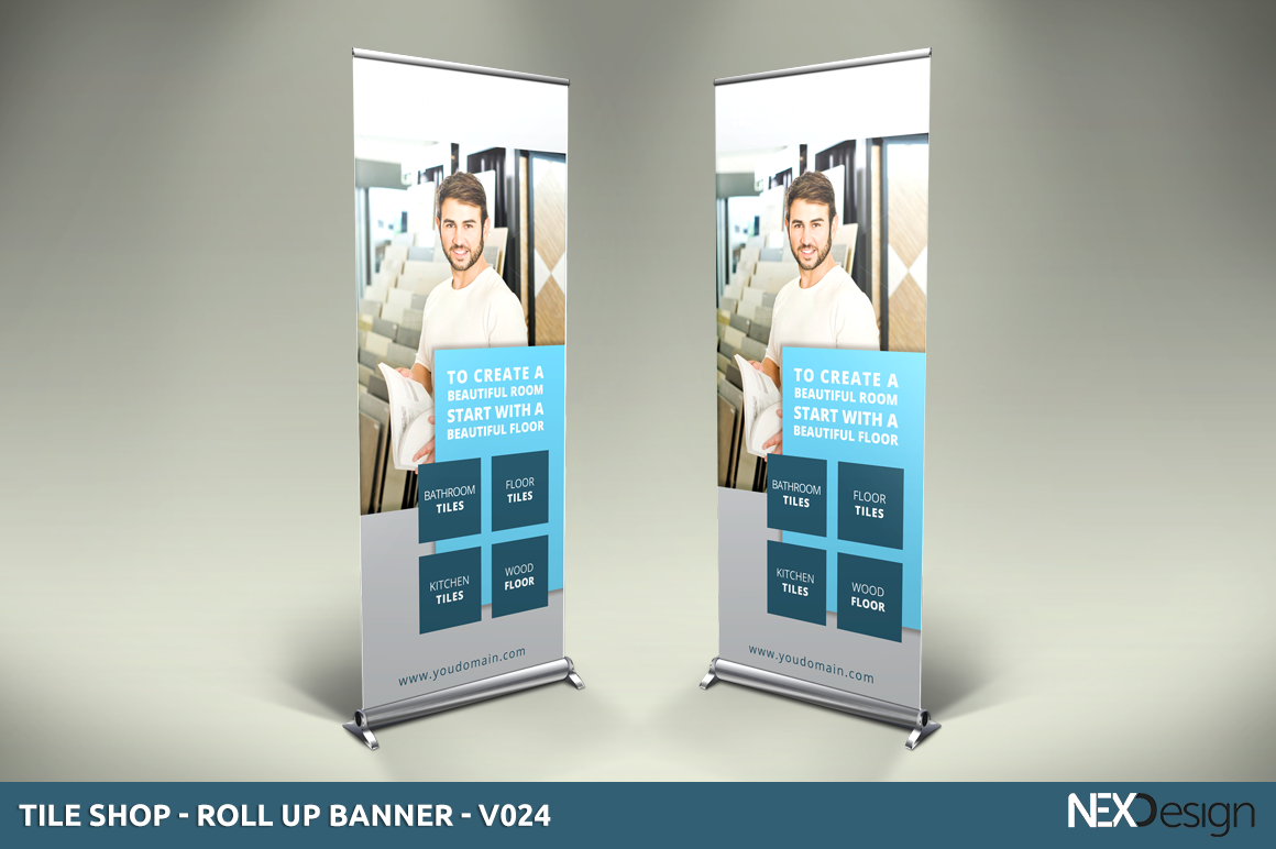 Tile Shop - Roll-Up Banner - SK, a Presentation Template by UNIK Agency