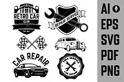 Car service labels. Set of designs, an Illustration by Vectorhight