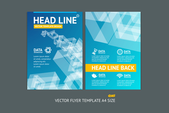 Vector geometric shape brochure, an Illustration by Vector and Templates