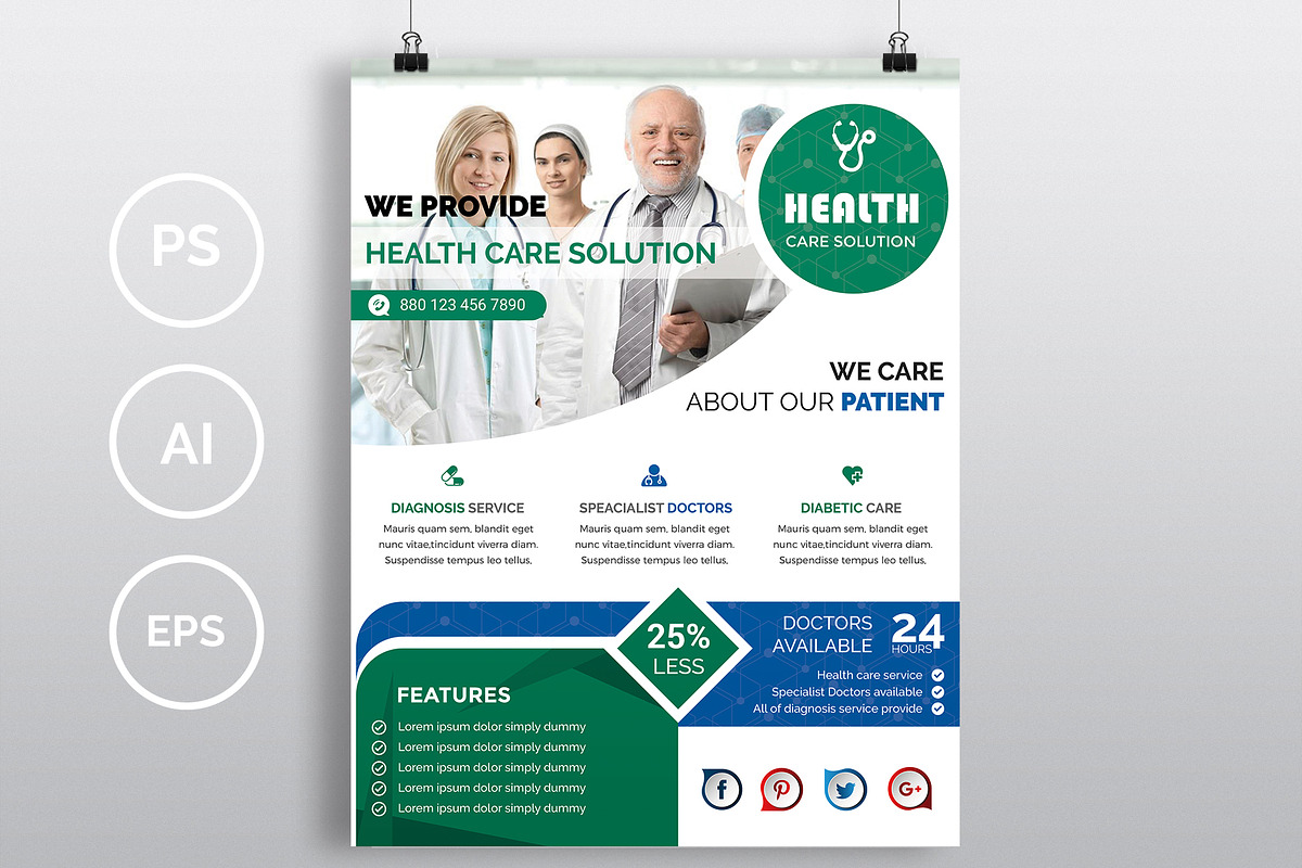 10 Doctor & Medical Flyers Bundle, a Flyer Template by Imagine Design ...