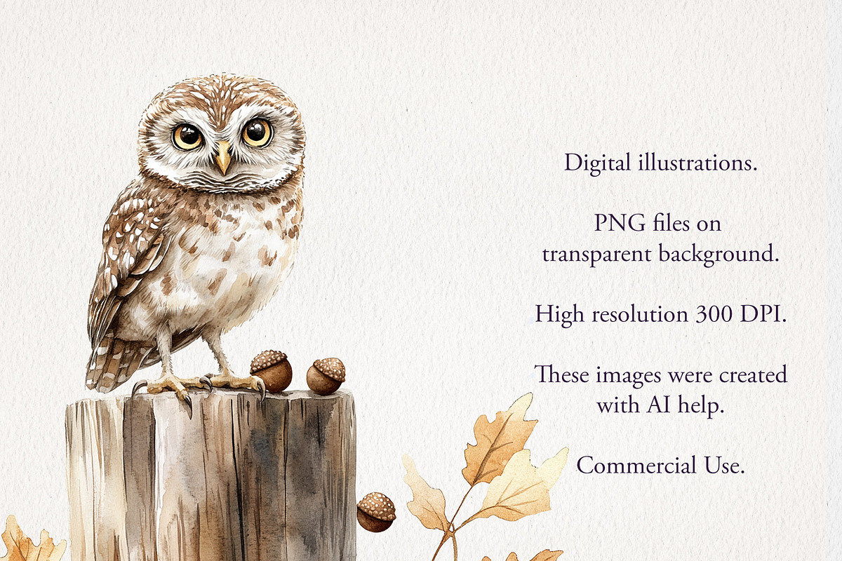 Neutral Autumn Clipart 67 PNG, a Seasonal Illustration by EleSArtDesign