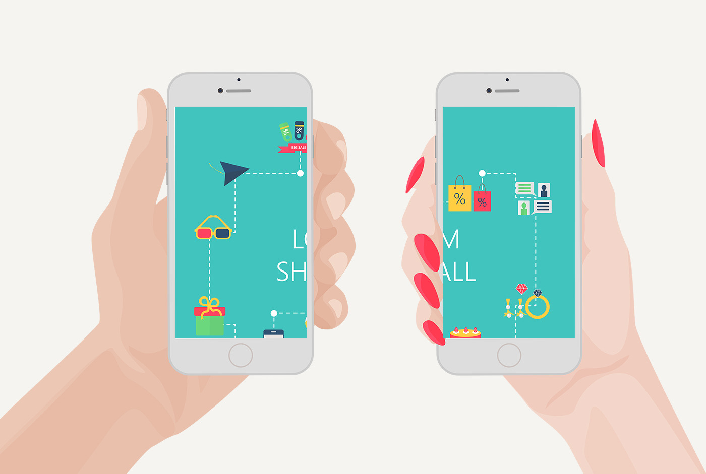 Hands holding iphone. Place ur image, a Background Graphic by Lemberg ...