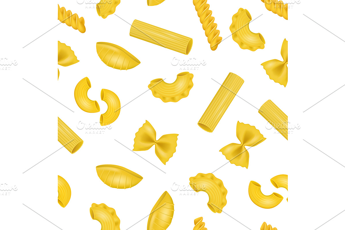3d Dry Macaroni of Various Pasta, a Food Illustration by Bigmouse_art ...