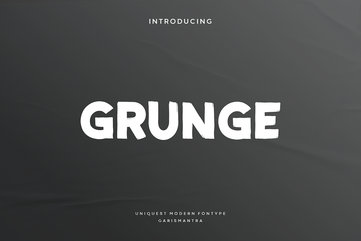 Grunge, a Script Font by garismantra