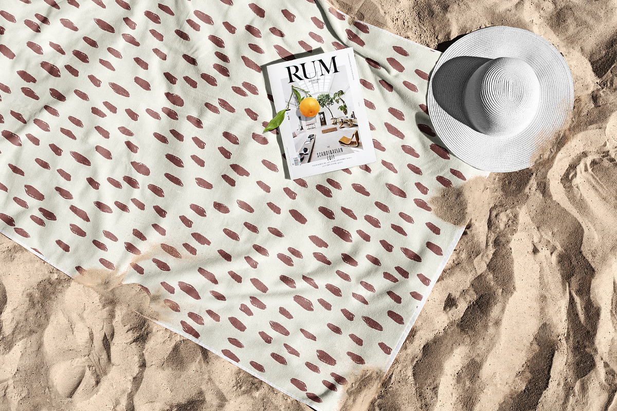 Hand Painted Brown Spots, a Pattern Graphic by MalyskaStudio