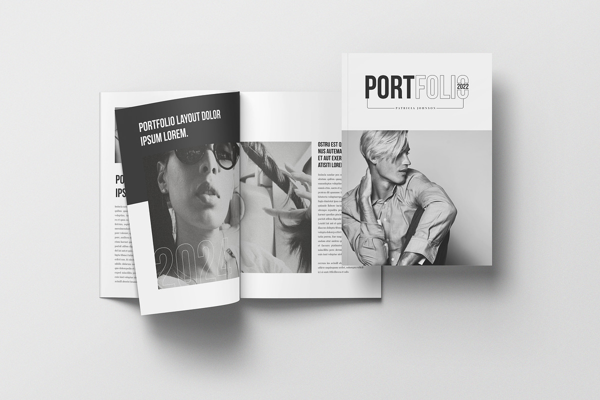 Creative Black Portfolio Template, a Brochure Template by evgenystudio