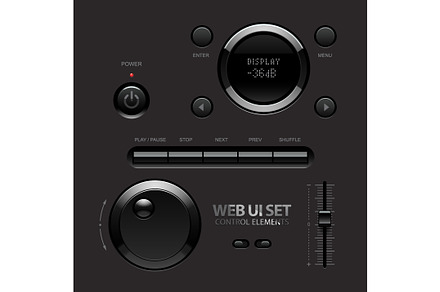 Dark Web UI Elements, an Object Illustration by Sunny