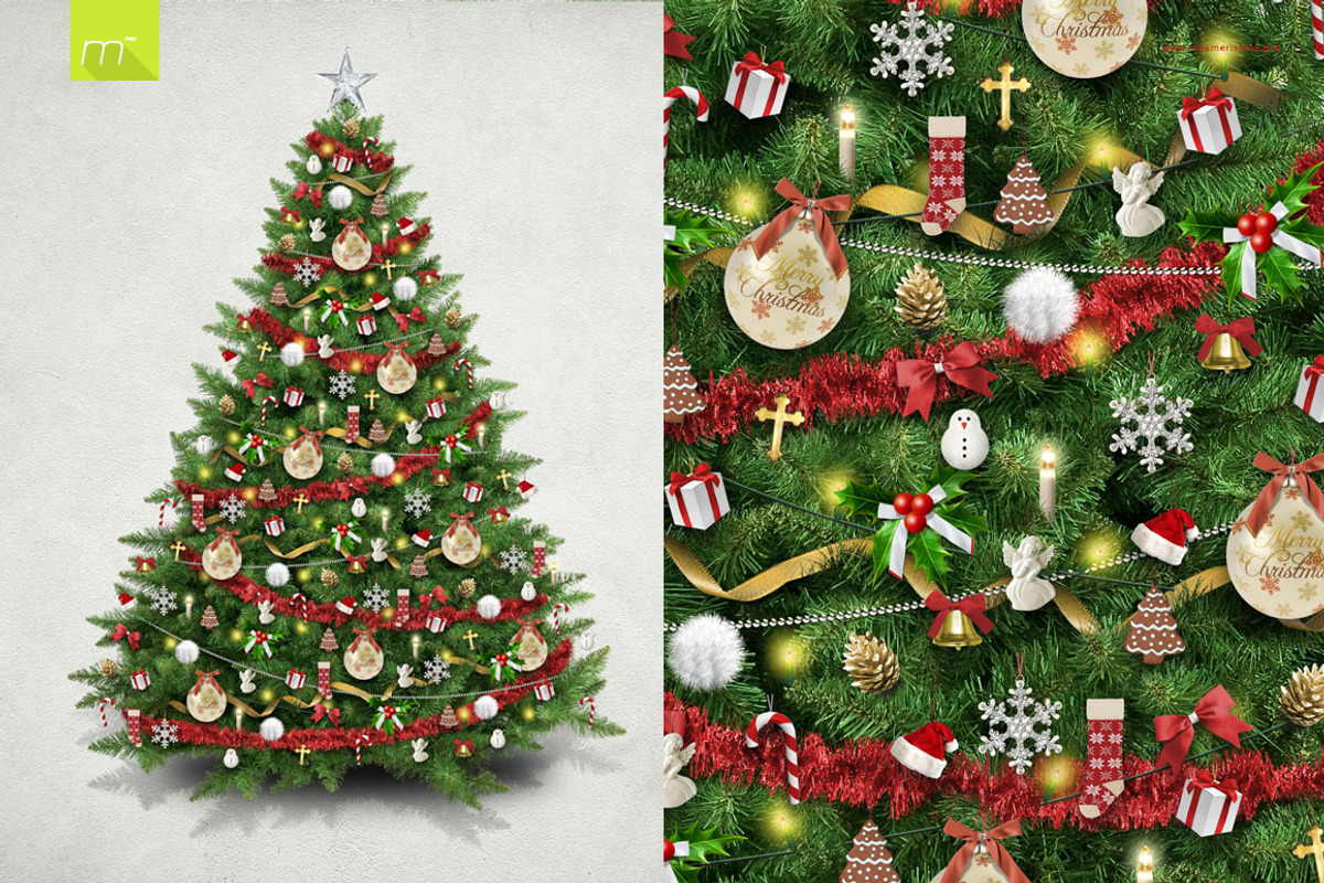 Xmas Tree Creator Mock-up, a Product Mockup by Mocca Mockups Store