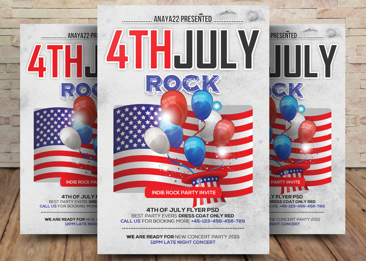 Patriotic 4th of July Party, a Flyer Template by graphicforest ...