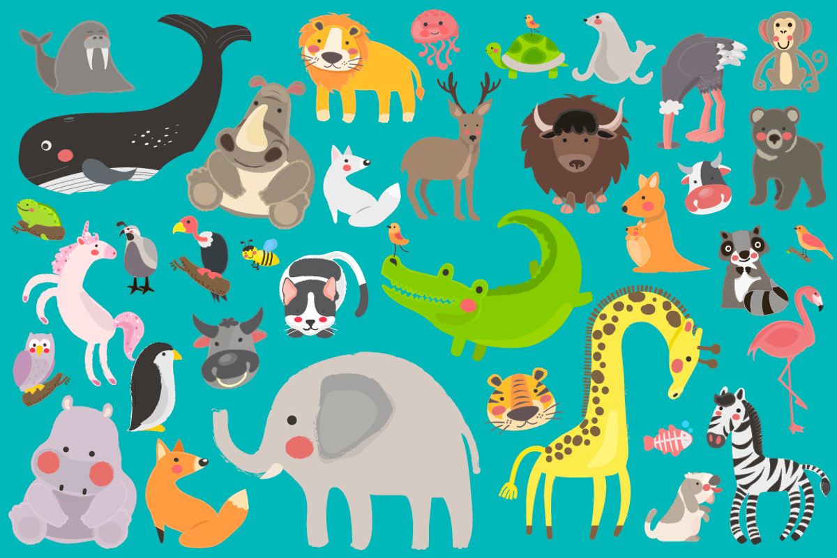 Awesome animals vector bundle, an Animal Illustration by rawpixel