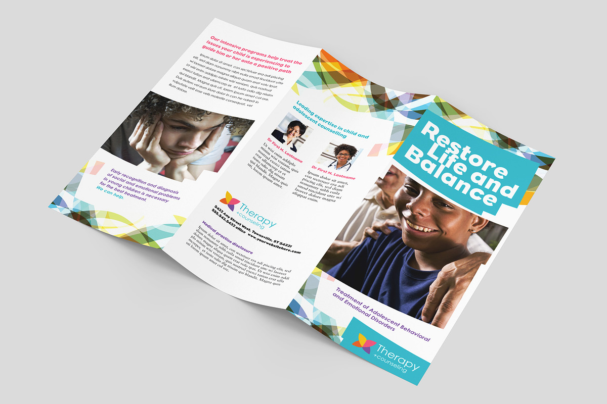 Teen Counseling Brochure Template