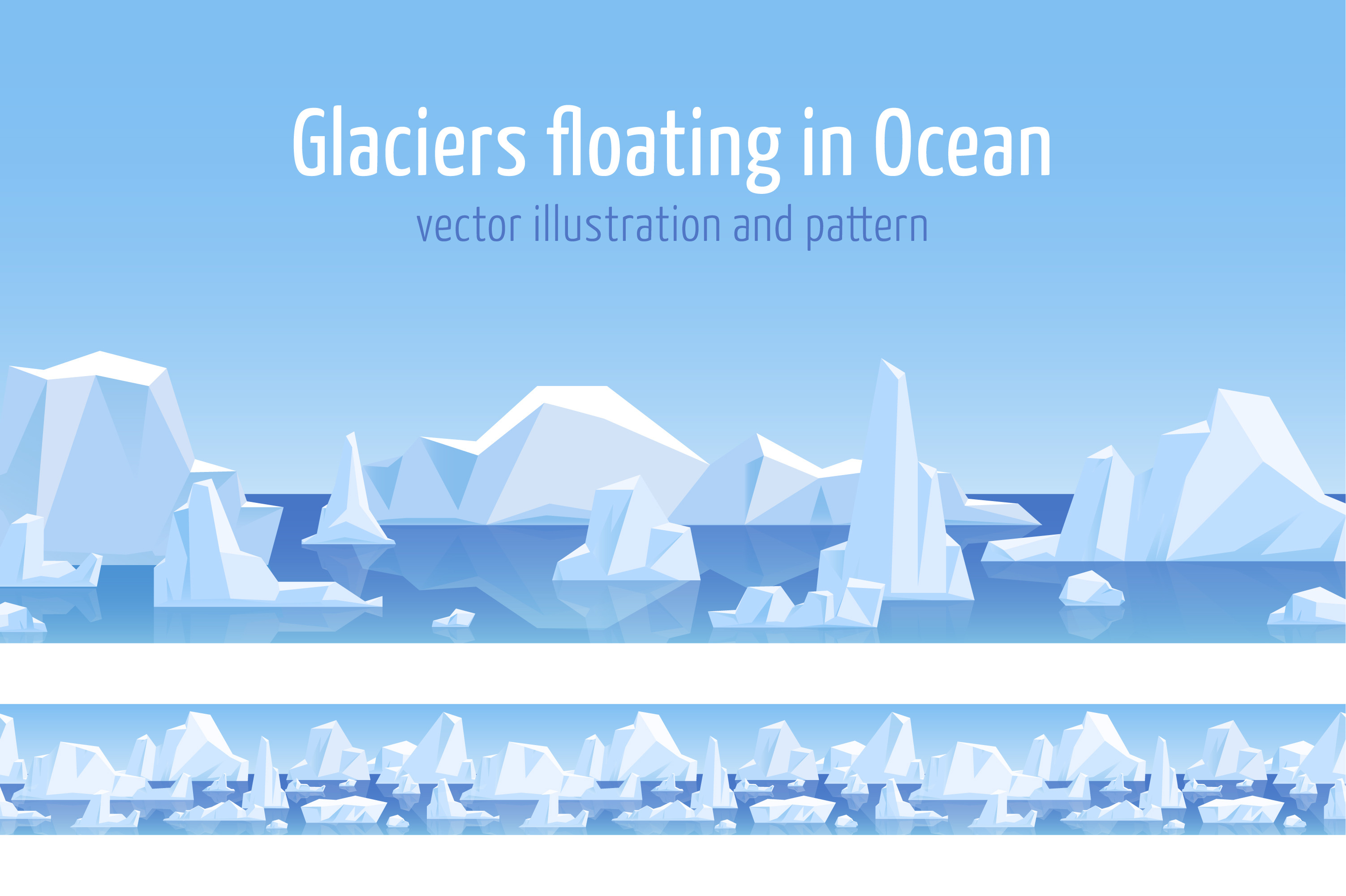 Iceberg background + illustration, an Illustration by Good Studio