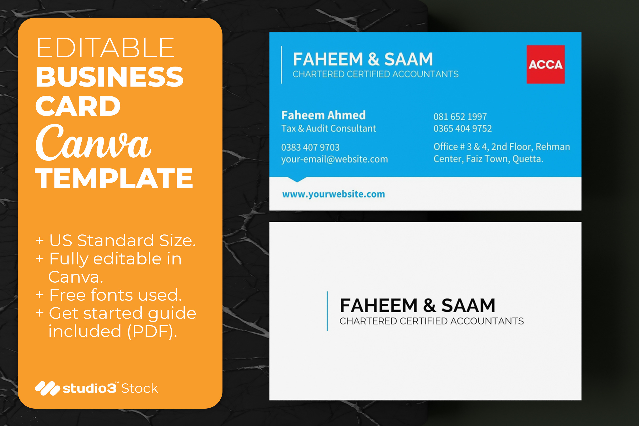 Accountant Business Card Template