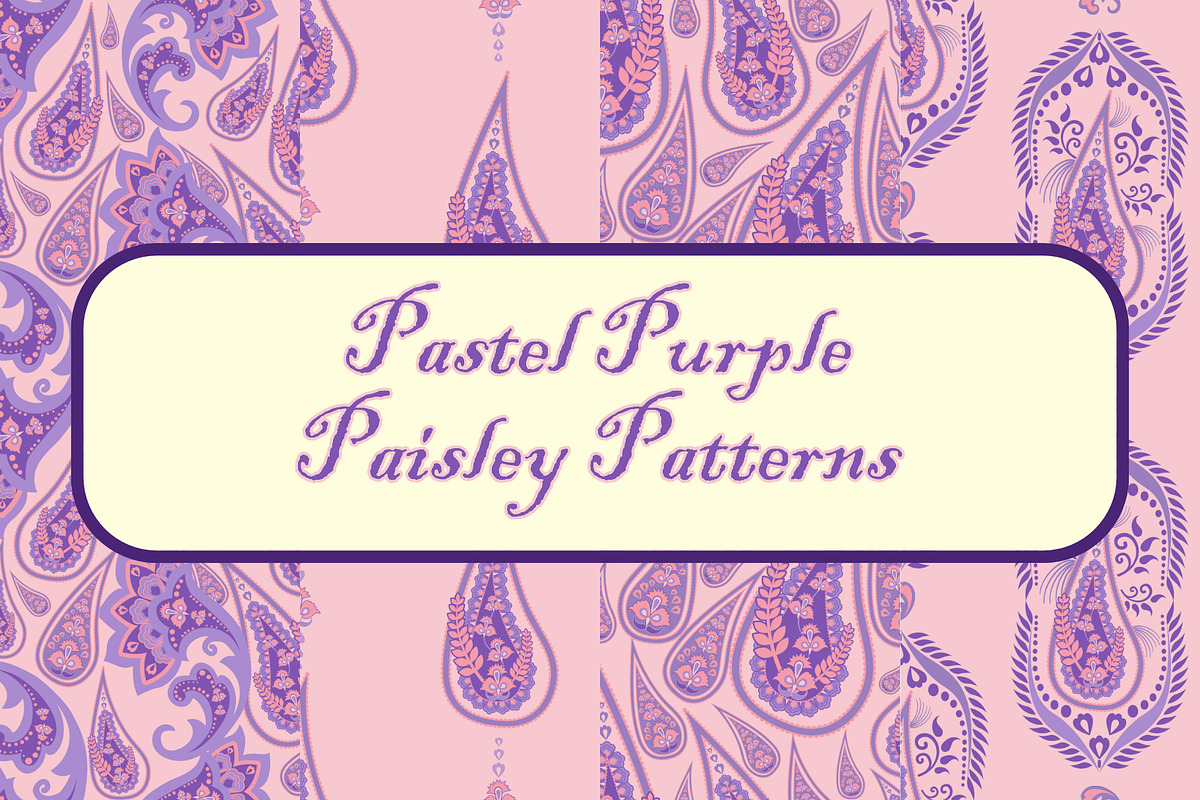 Pastel purple Paisley patterns