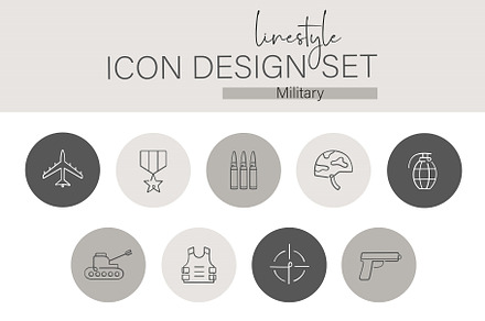 Army icons set | Outline Icons ~ Creative Market