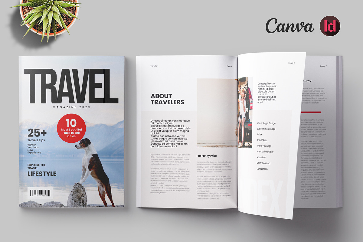 Travel Magazine Template | Canva, a Magazine Template by Pixelpick