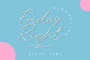 Friday Right - Script Font, a Script Font by GFRcreative