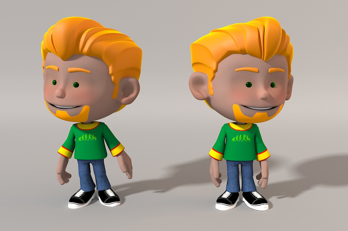 Cartoon Character / Gavin, a Characters & Person 3D Model by CGPitbull