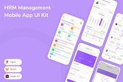 HRM Management Mobile App UI Kit, an UI Kit Template by Betush