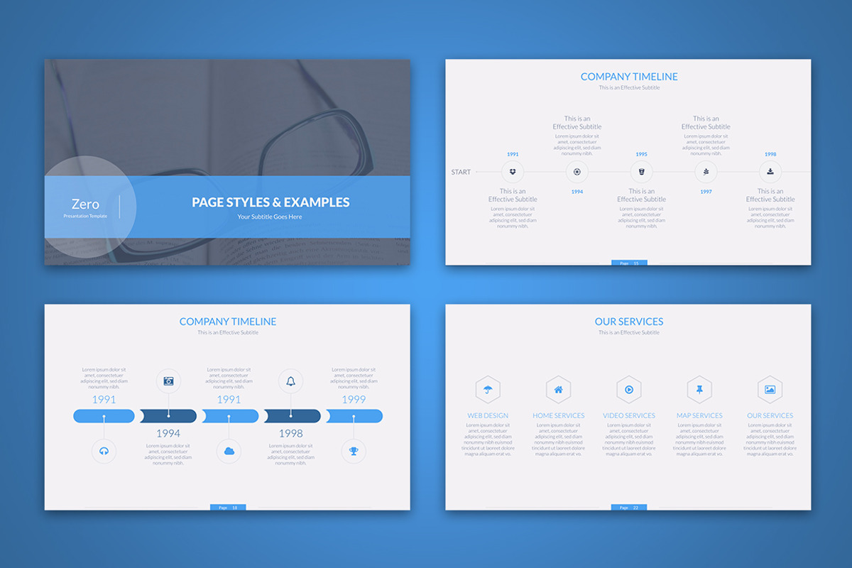 Zero Business Powerpoint Template, a Presentation Template by PreFactory