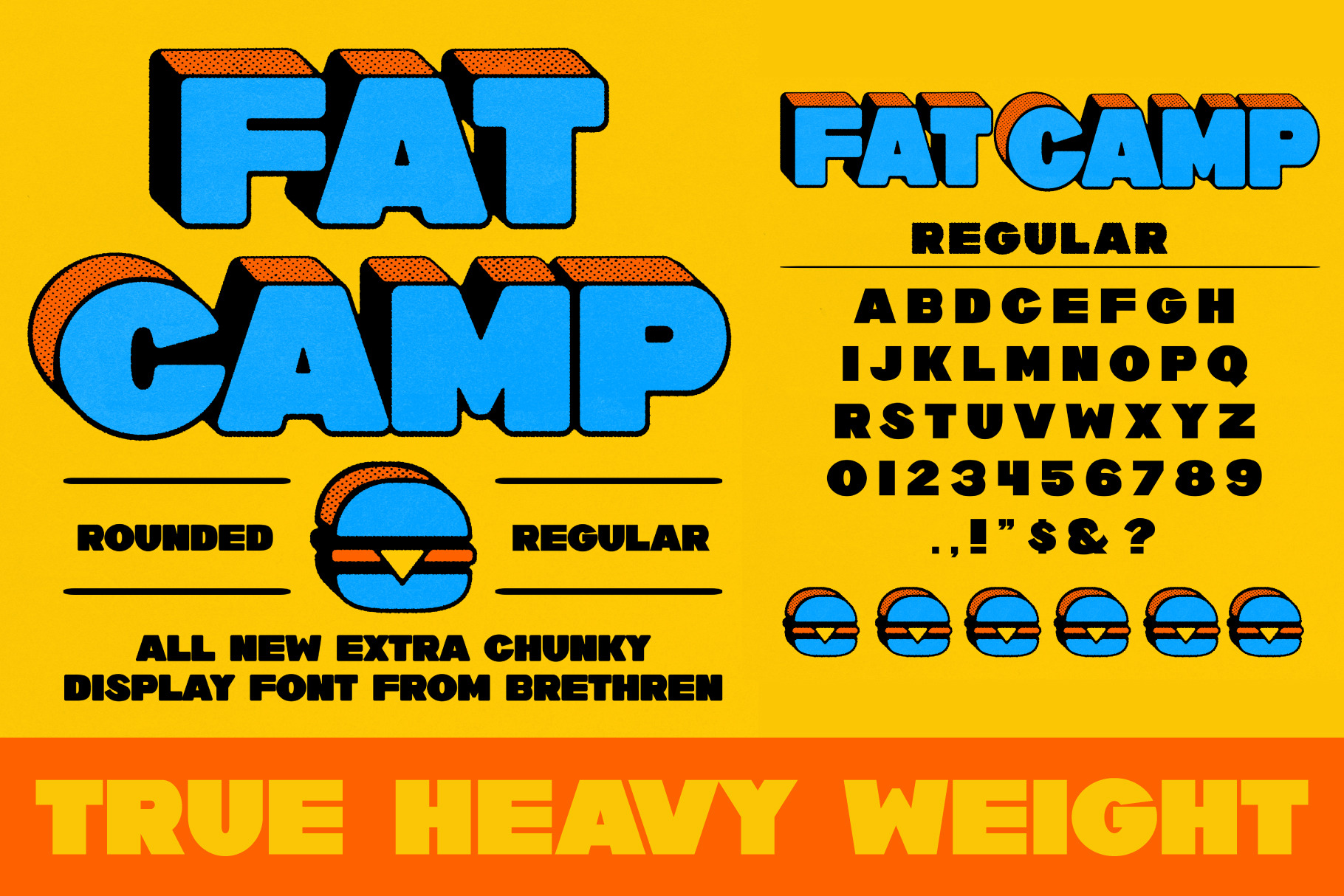 Fat Camp Display Font, a Font by Brethrendesignco