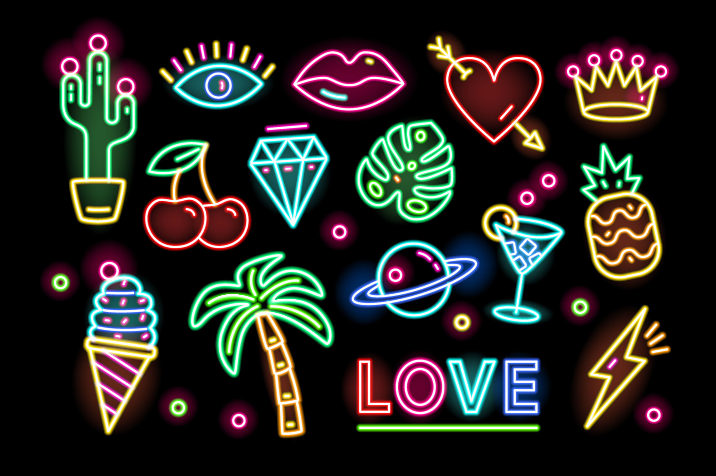 Neon signs collection, a Decorative Illustration by Good Studio ...