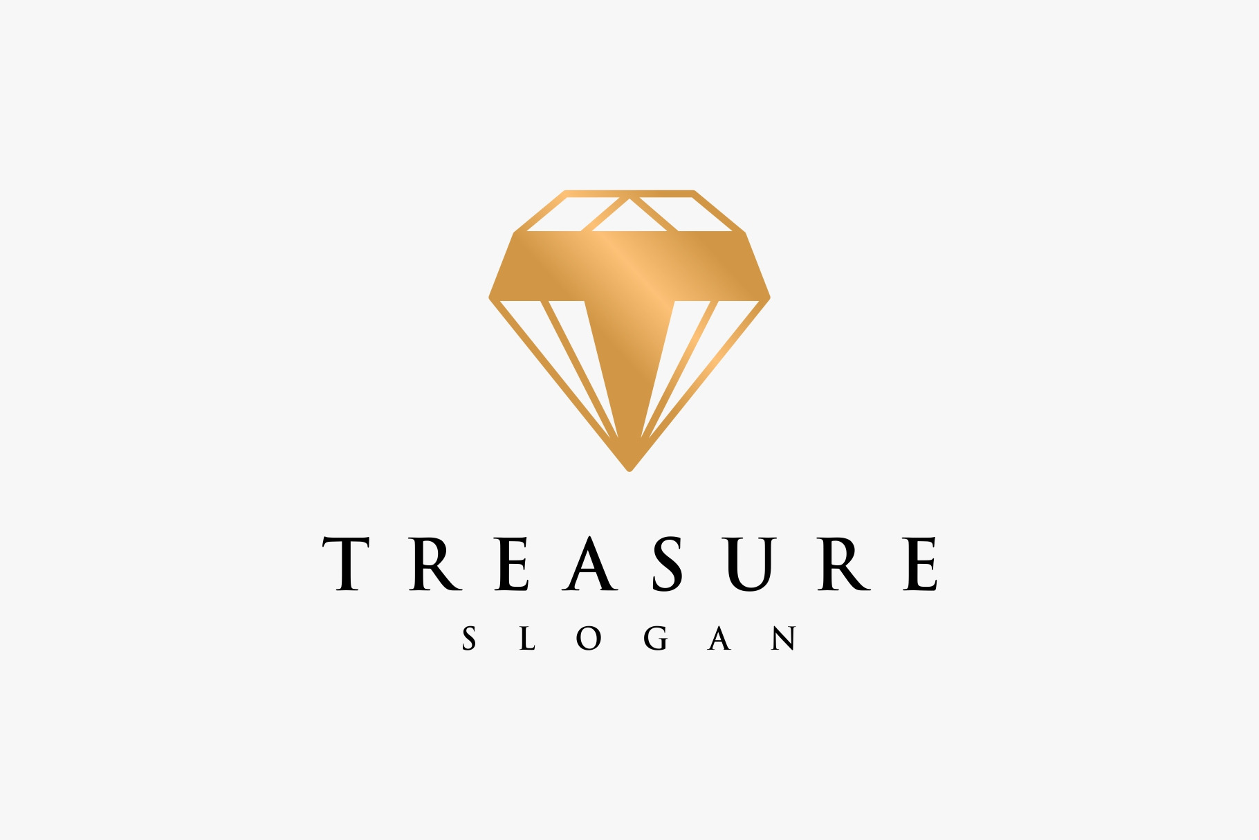 Letter T Diamond Jewelry Gold Logo | Branding & Logo Templates ...