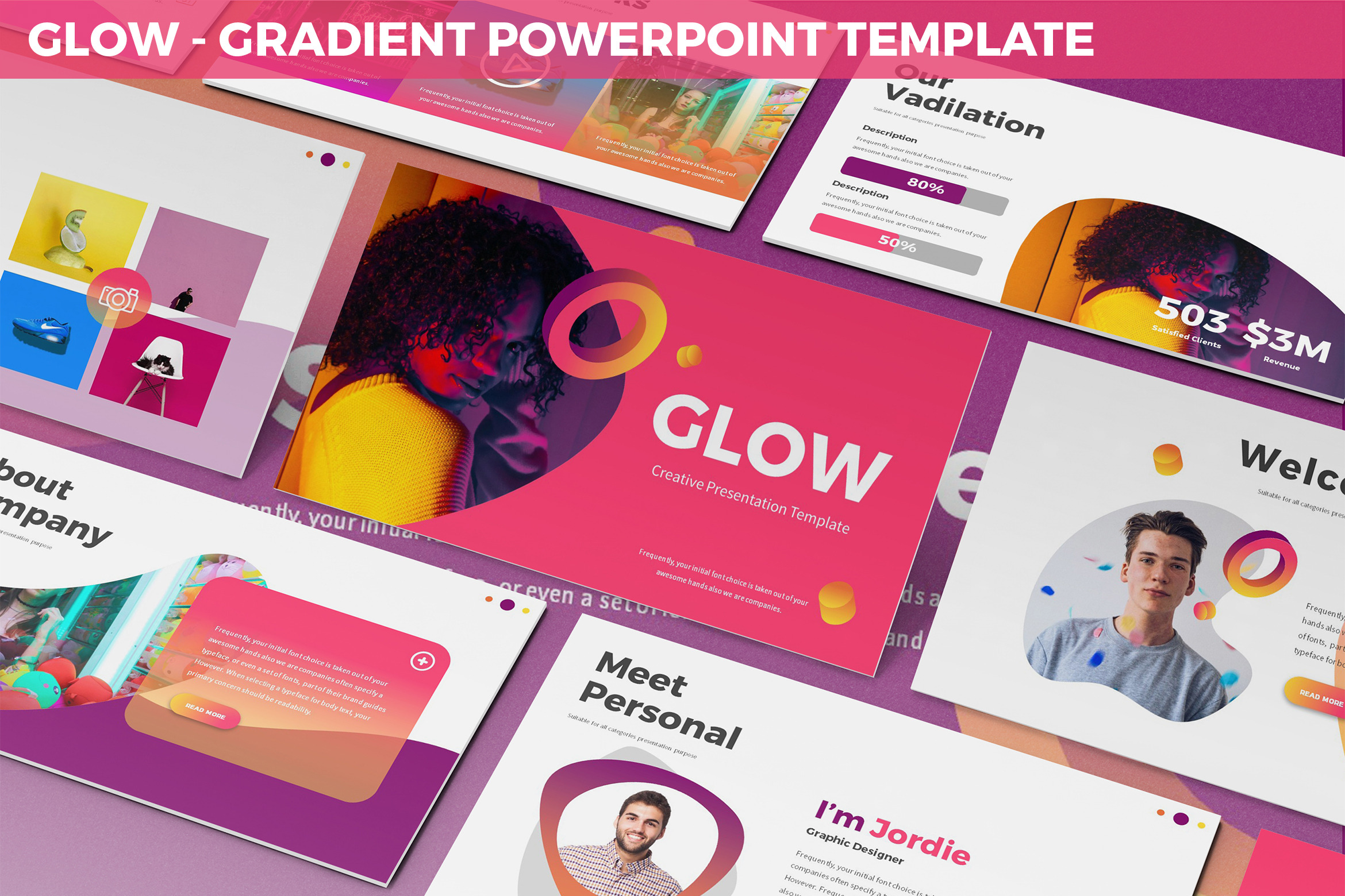 Glow - Gradient Powerpoint Template, a Presentation Template by ...