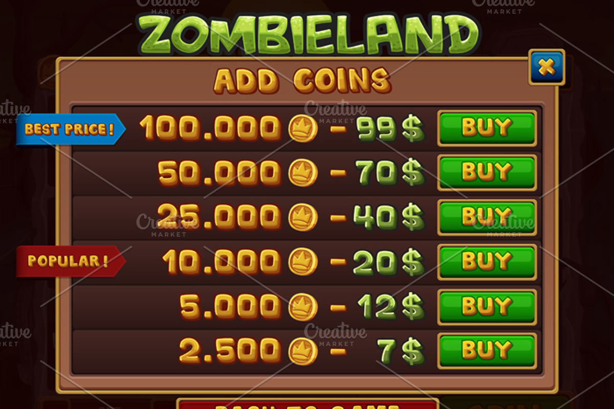 Zombie slots game KIT, an Illustration by Saranai Store