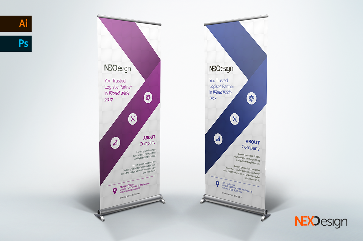 Roll up Banner - nex, a Presentation Template by UNIK Agency