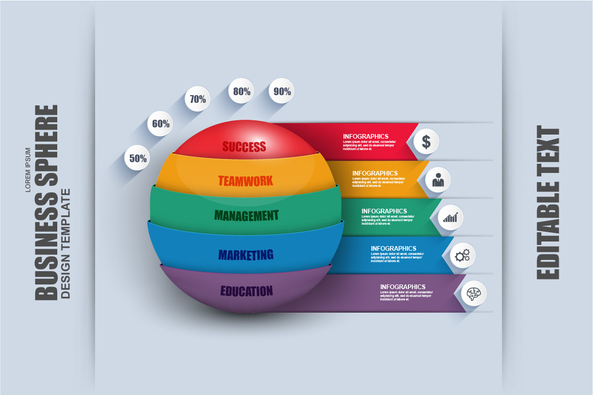 Business 3D Sphere Infographic, a Templates & Theme by alexdndz