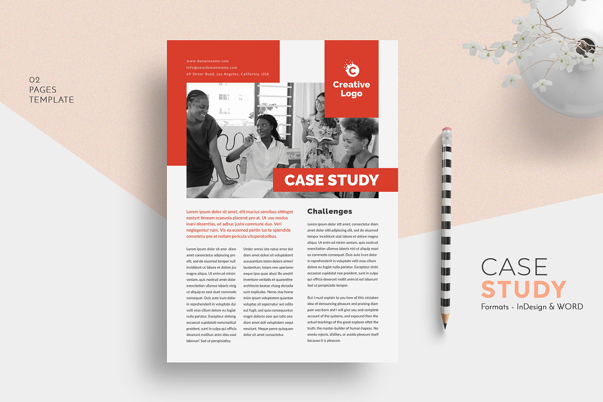 Case Study Template/Flyer | Creative Market