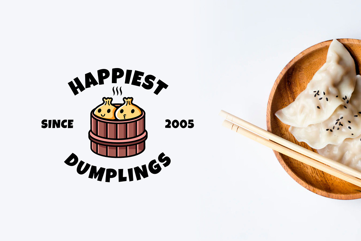 Happy Dumpling - Mascot & Esport Log, a Branding & Logo Template by AQR ...