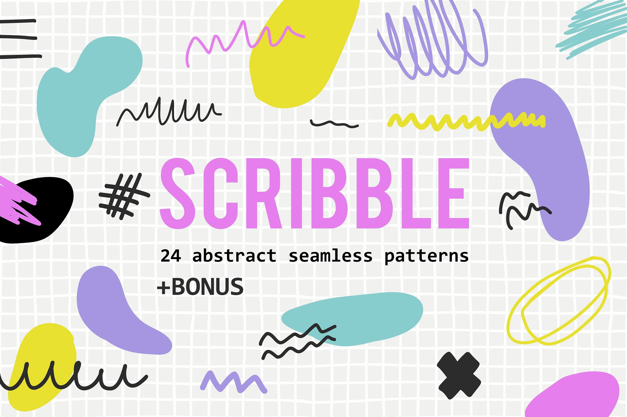 Scribble Abstract Patterns, a Pattern Graphic by Bosotochka♥Art