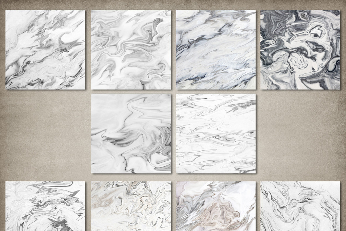 White Marble Digital Paper, a Texture Graphic by Digital Curio