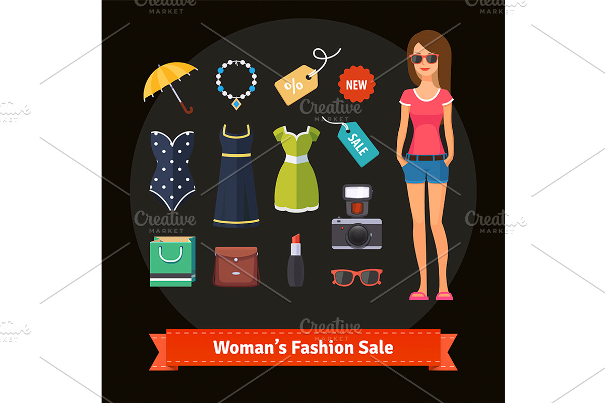Woman’s summer fashion sale, an Icon by Iconicbestiary