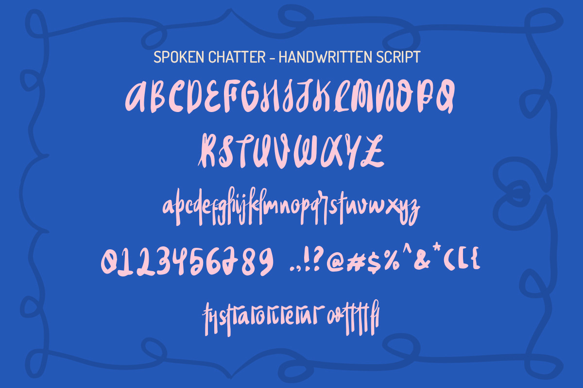 Spoken Chatter Font Duo, a Handwritten Font by Sloulyfe