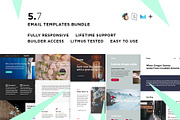 5 Email templates bundle VII, an Email Template by ThemesCode