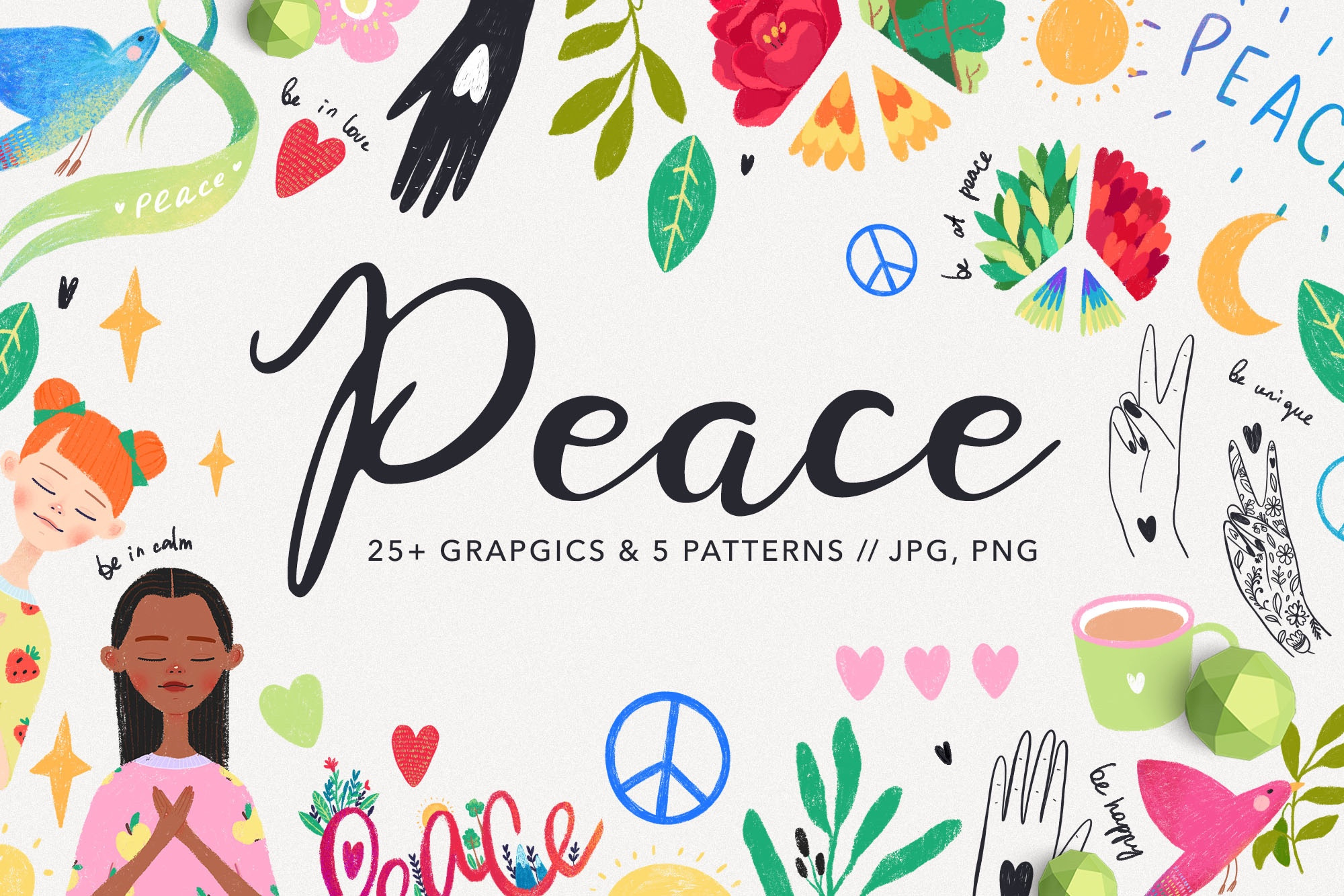 World Peace and Love Graphics, an Illustration by likorbut