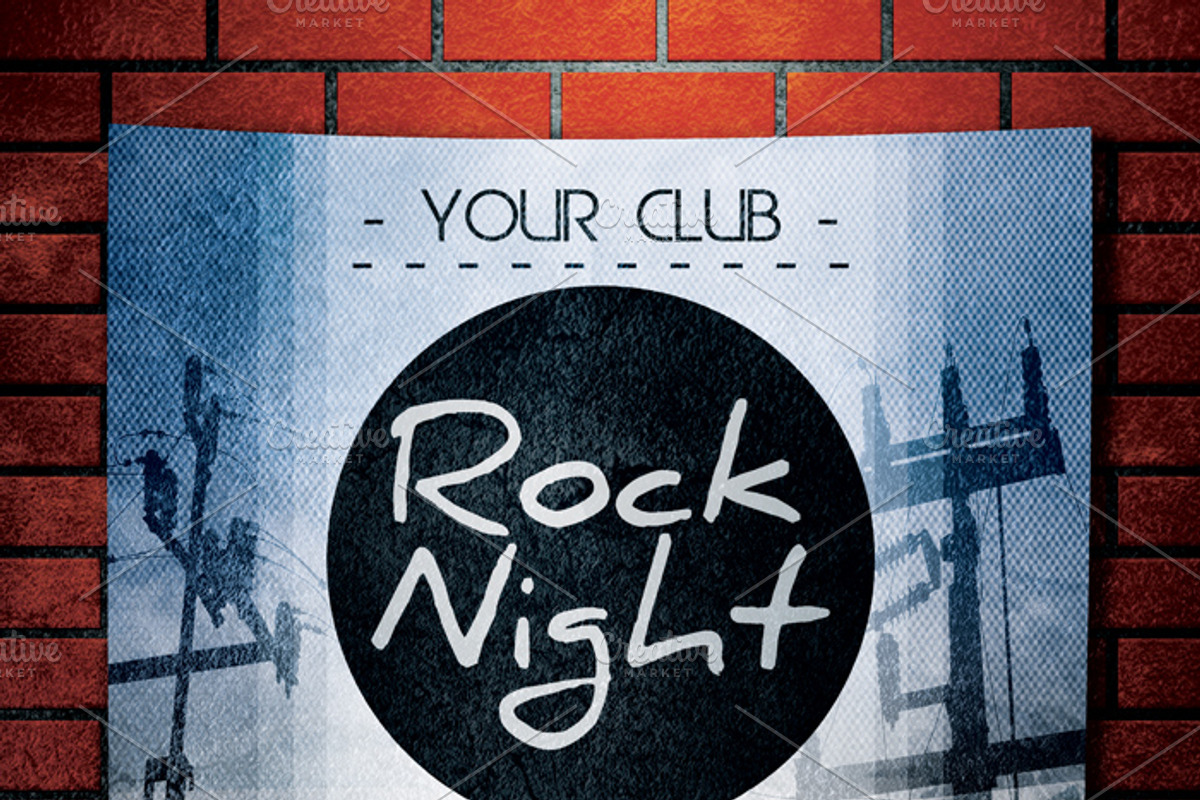 Rock Night Flyer / Poster, a Flyer Template by Krukowski Graphics