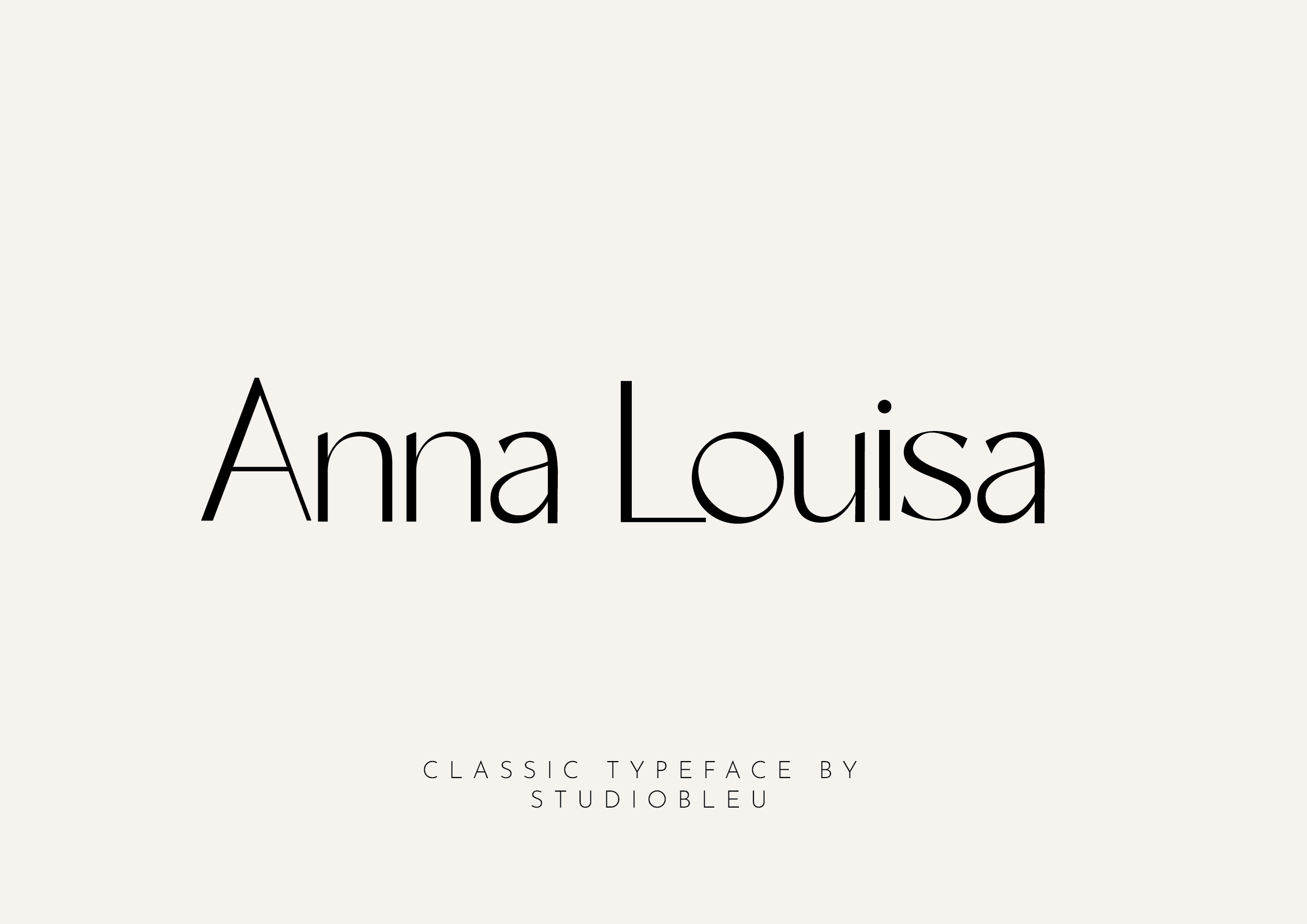 ANNA LOUISA - Modern typeface, a Sans Serif Font by StudioBleu ...