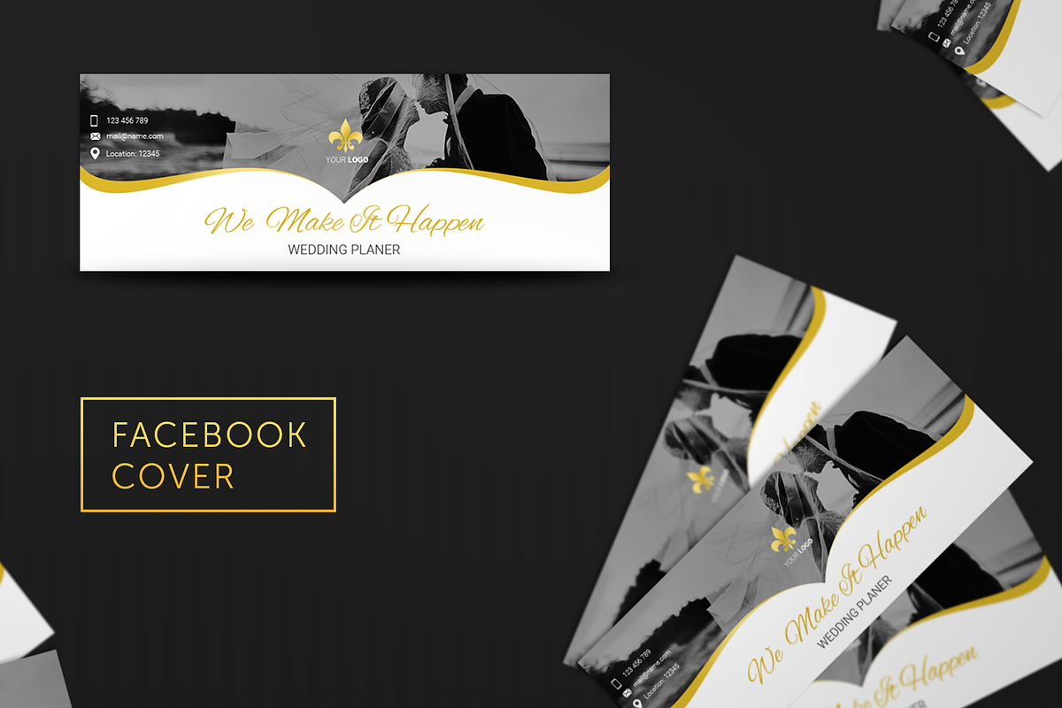 Wedding Facebook Covers, a Social Media Template by UNIK Agency