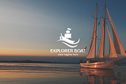Explorer Boat Vector Logo Template