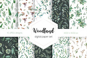 Woodland digital paper set, a Pattern Graphic by Eisfrei
