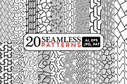 20 Abstract Line Seamless Patterns, a Pattern Graphic by pixaroma ...