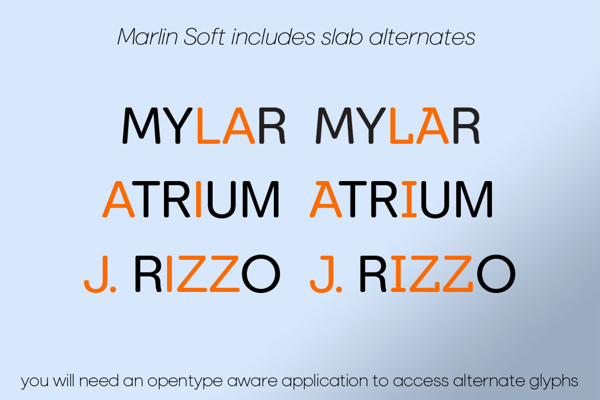 Marlin Soft SQ, a Font by FontMesa