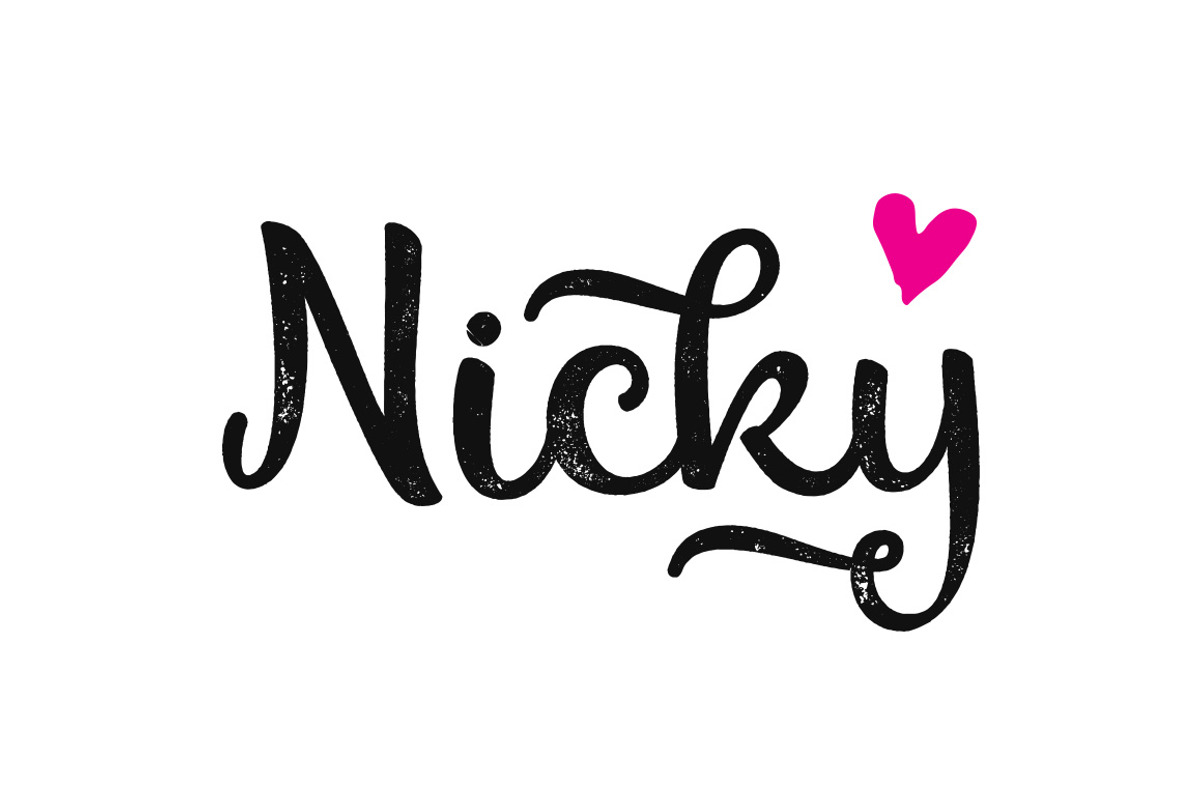 Nicky Script, a Script Font by mysunday